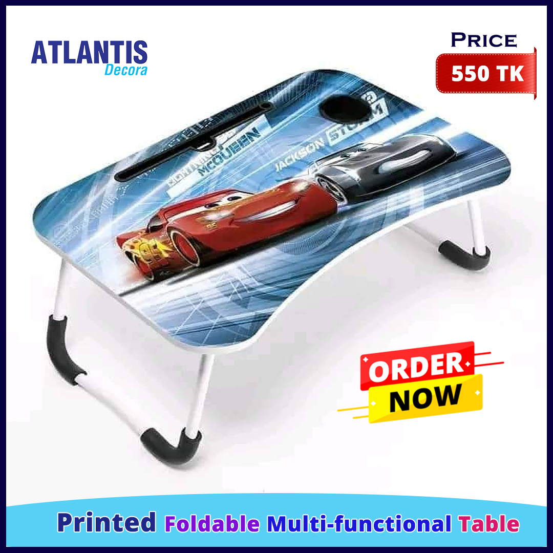 Printed Foldable Multifunctional Table - Racing Cars