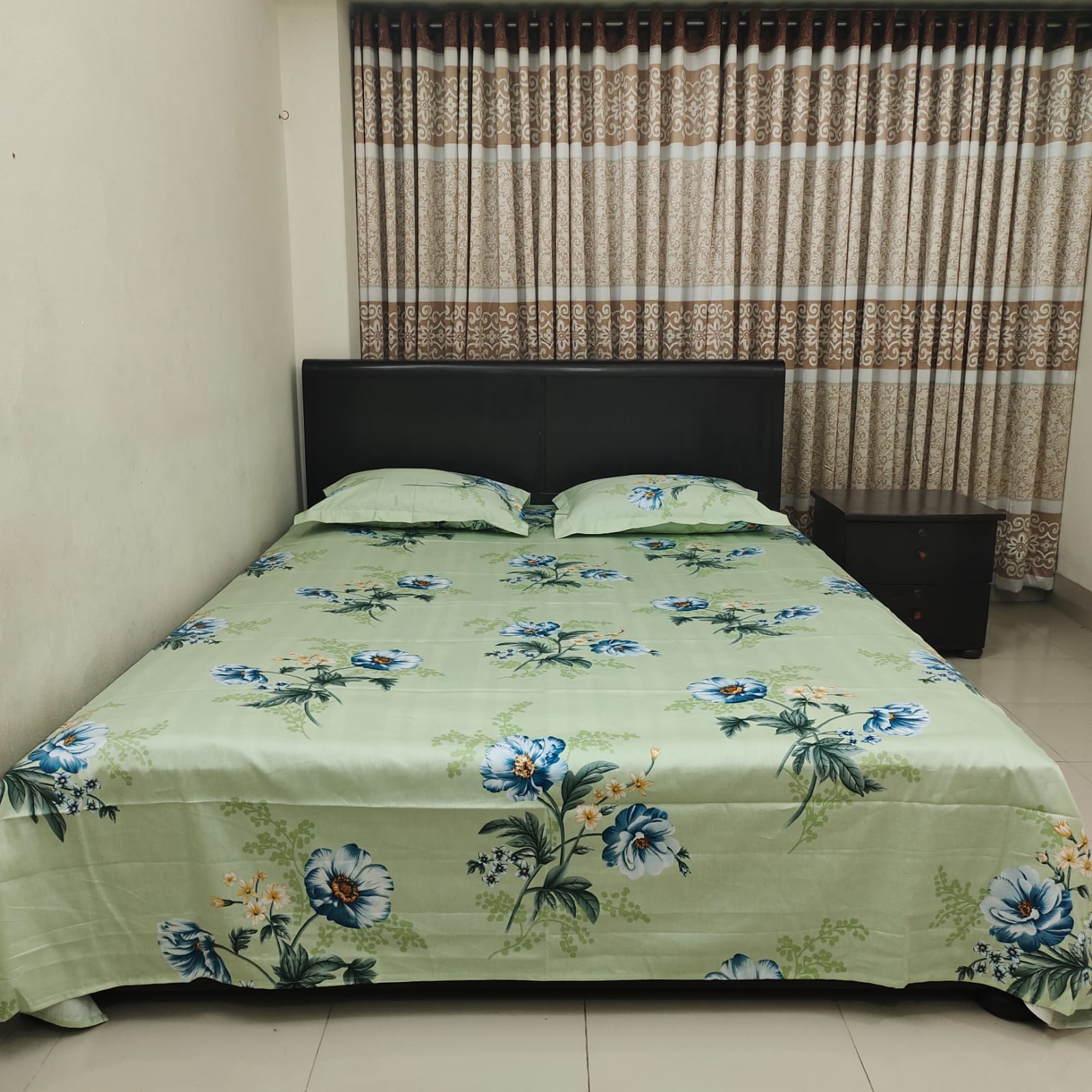 ORTHA LUXURY TWILL - Light Green Bed Sheet | Atlantis